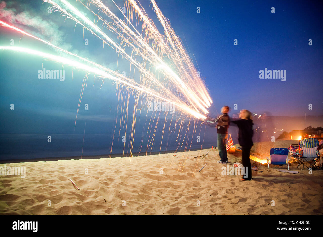 Fireworks Beach Photography