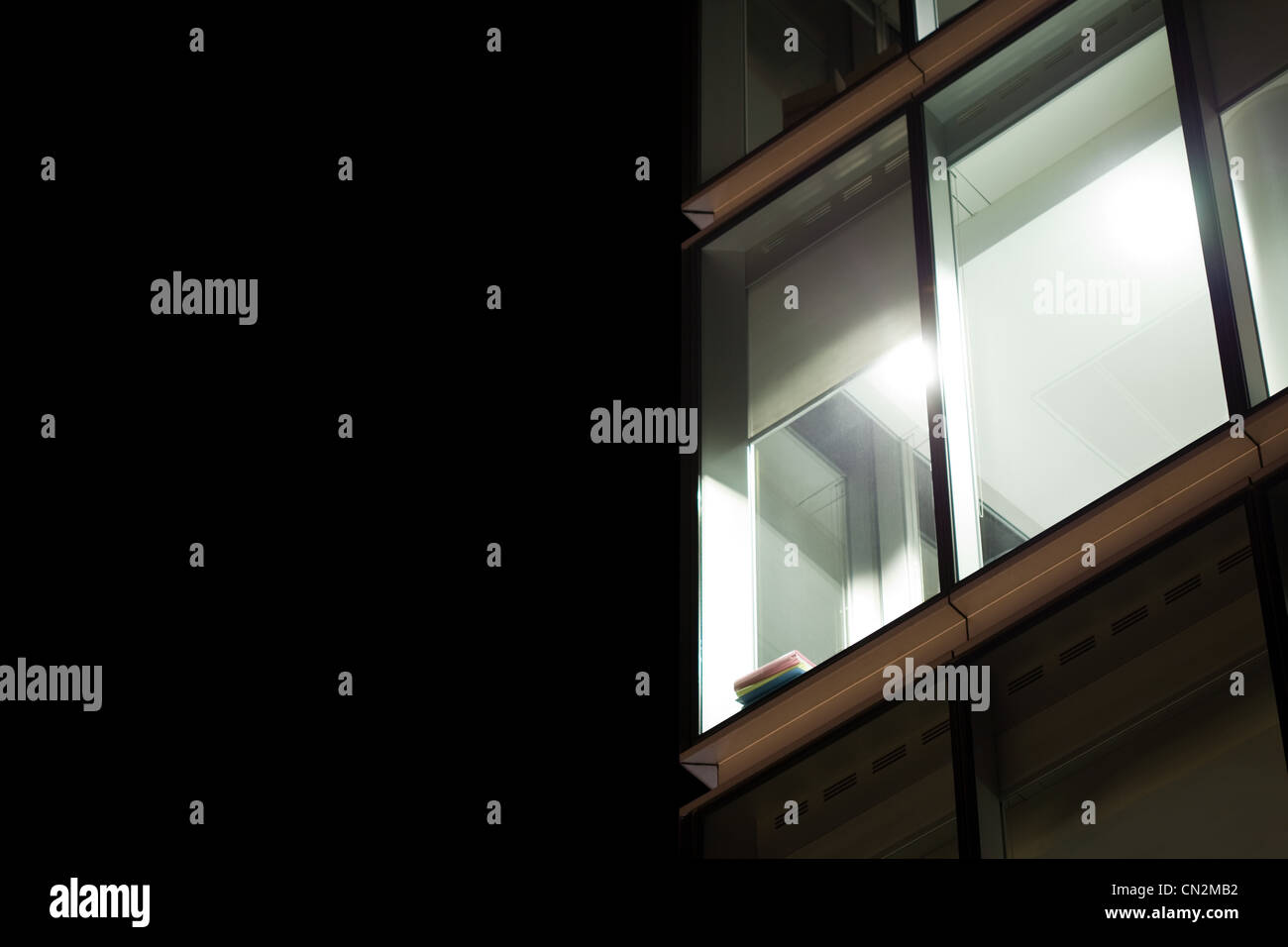 Light in window of office building, London, UK Stock Photo - Alamy
