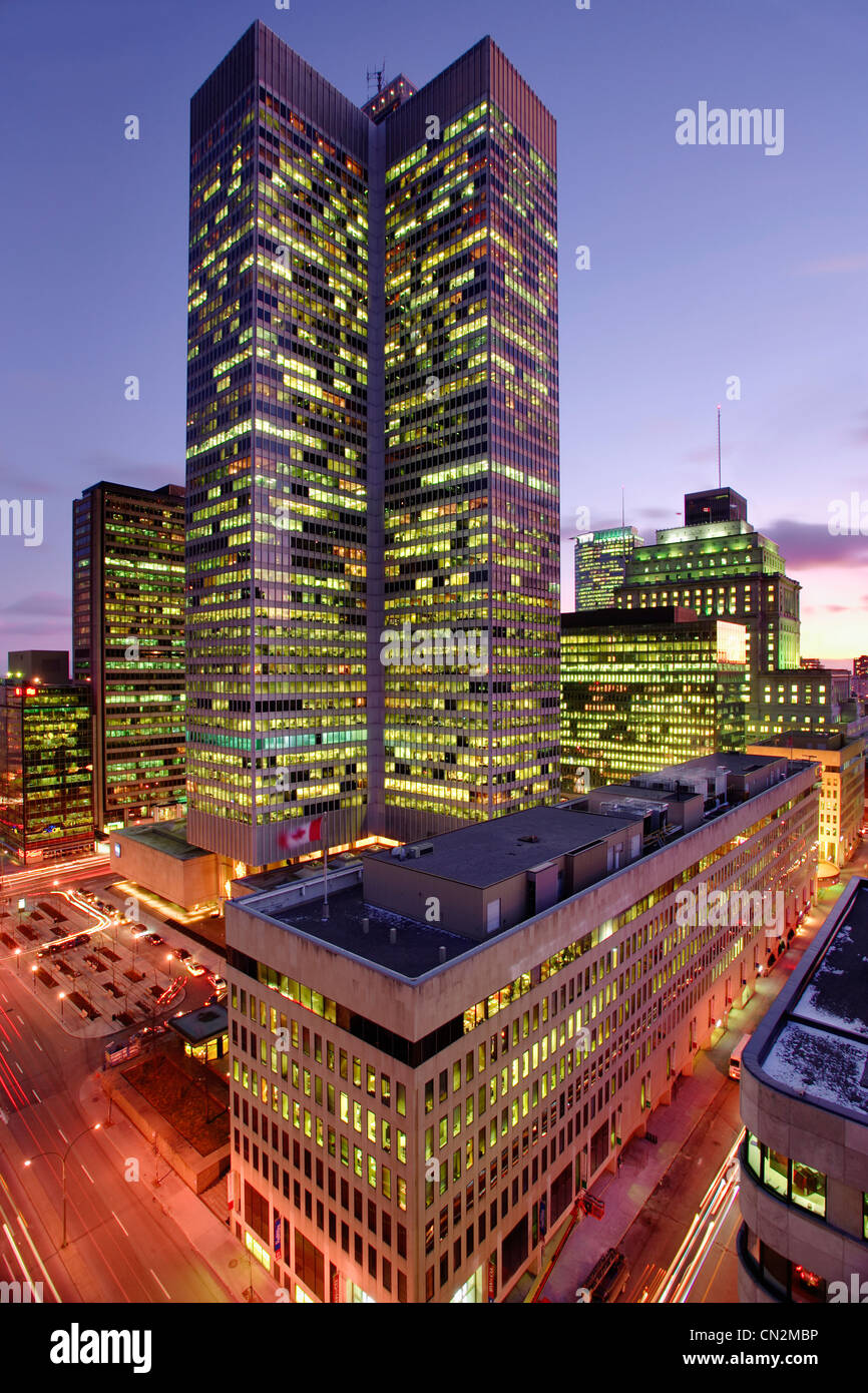 Place Ville-Marie at Twilight, Montreal, Quebec Stock Photo - Alamy