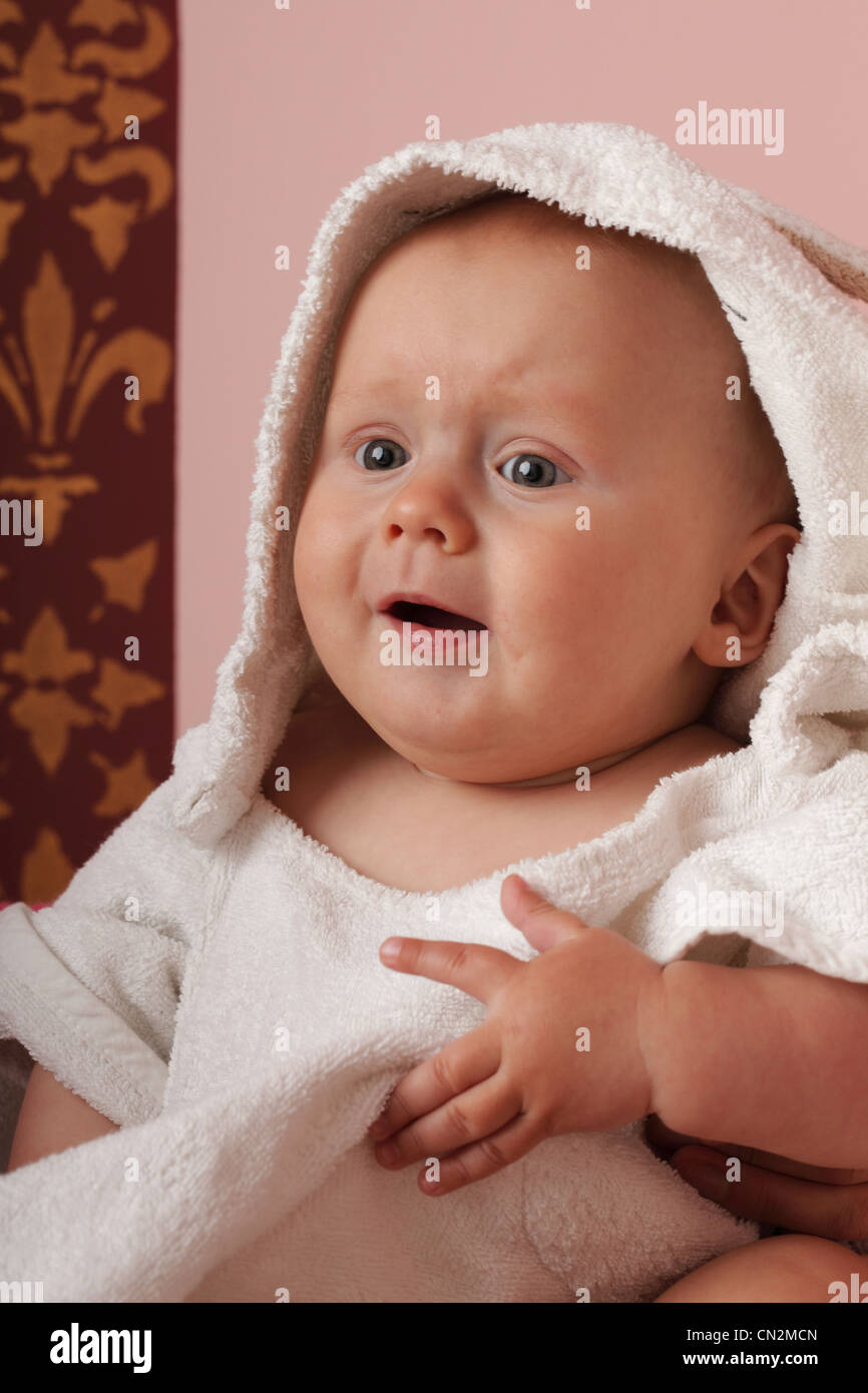 portrait of 6 months male child baby boy in blue eye Stock Photo - Alamy