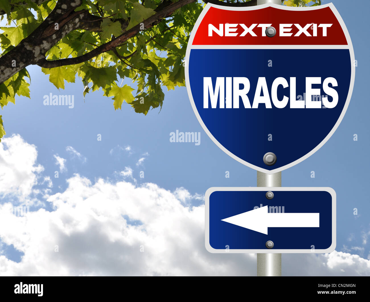 Miracles road sign Stock Photo - Alamy