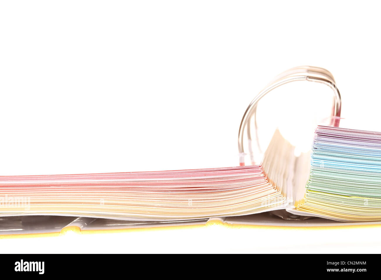 file folder with documents and papers isolated on white Stock Photo - Alamy