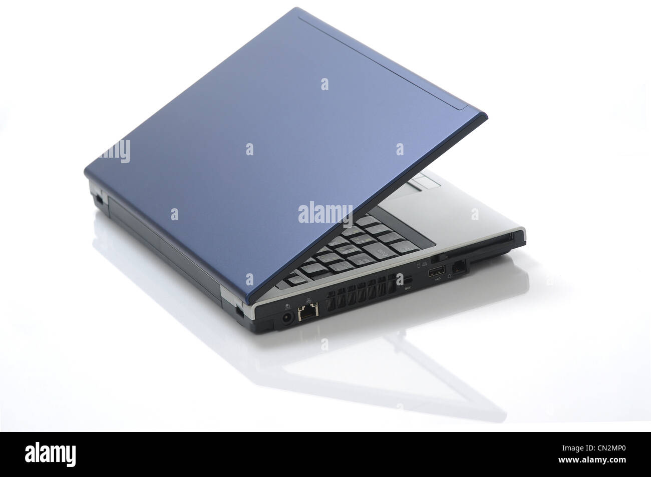 Isolated blue laptop Stock Photo - Alamy