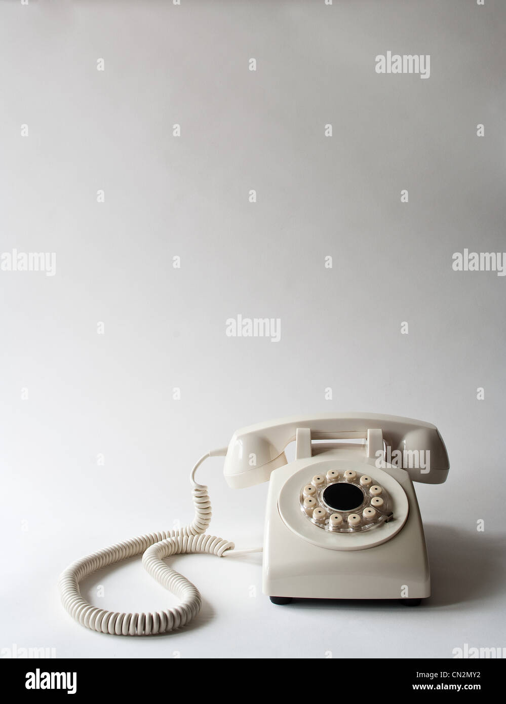 White telephone, studio shot Stock Photo - Alamy