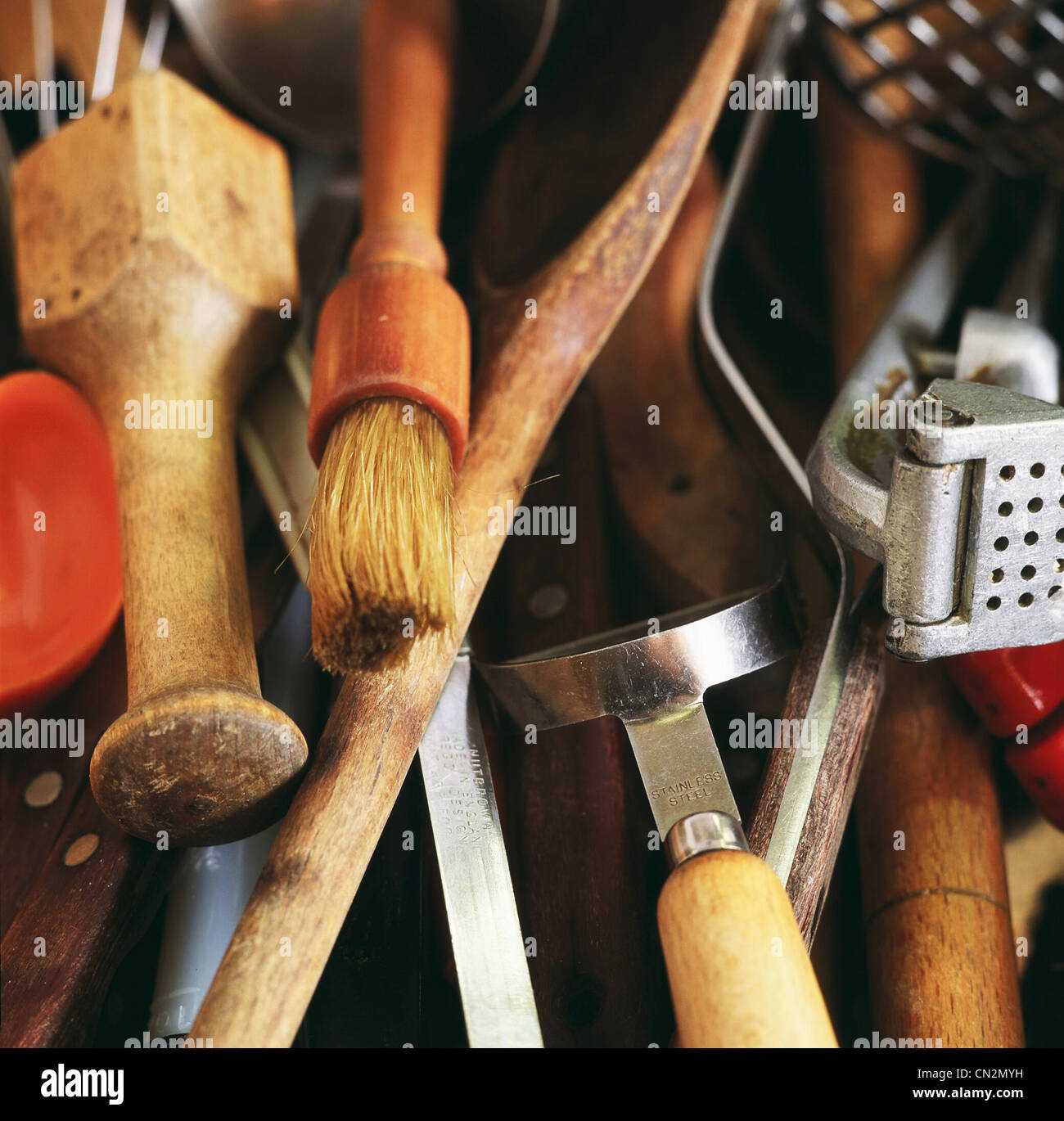 Kitchen utensils, close up Stock Photo - Alamy
