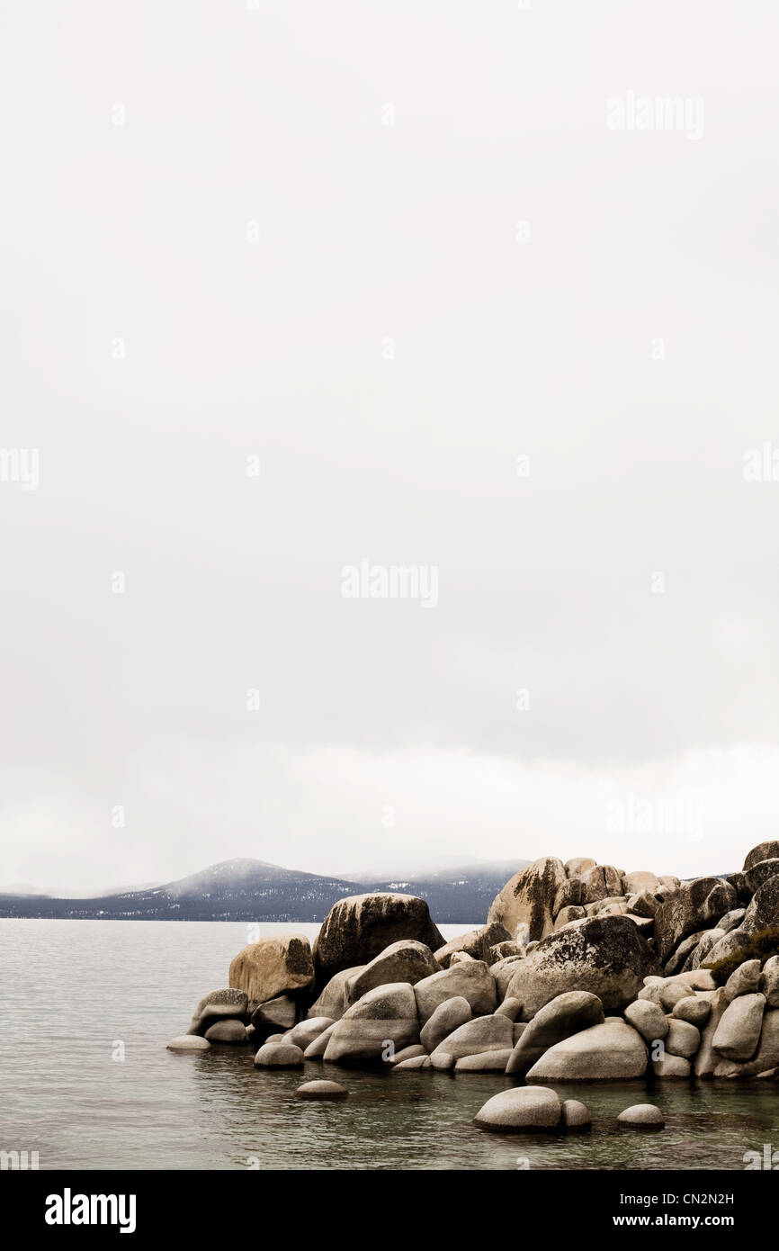 Rocks at Lake Tahoe, California, USA Stock Photo - Alamy