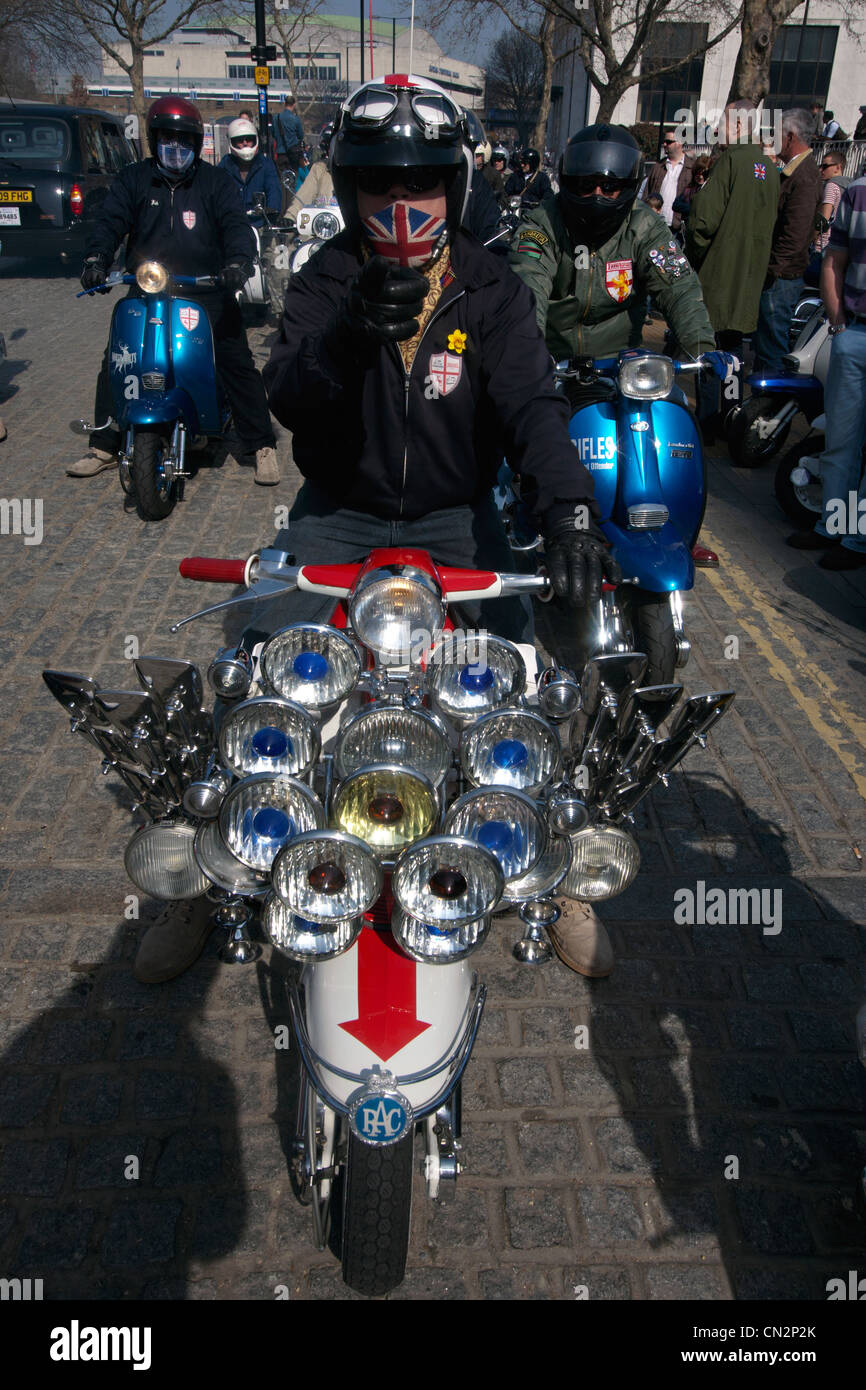 scooter rider london Stock Photo - Alamy