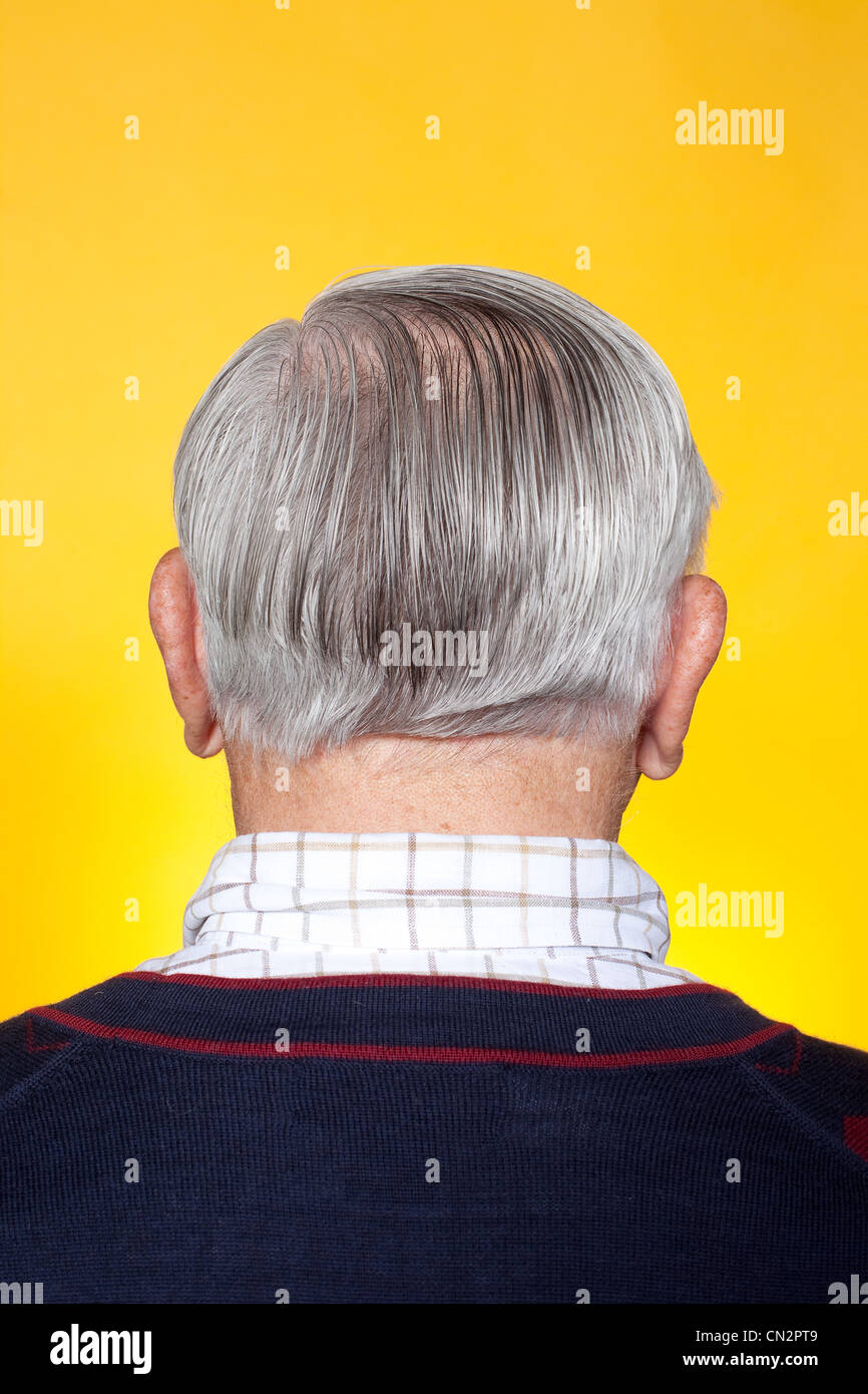 Old man sweater one person rear view hi-res stock photography and ...
