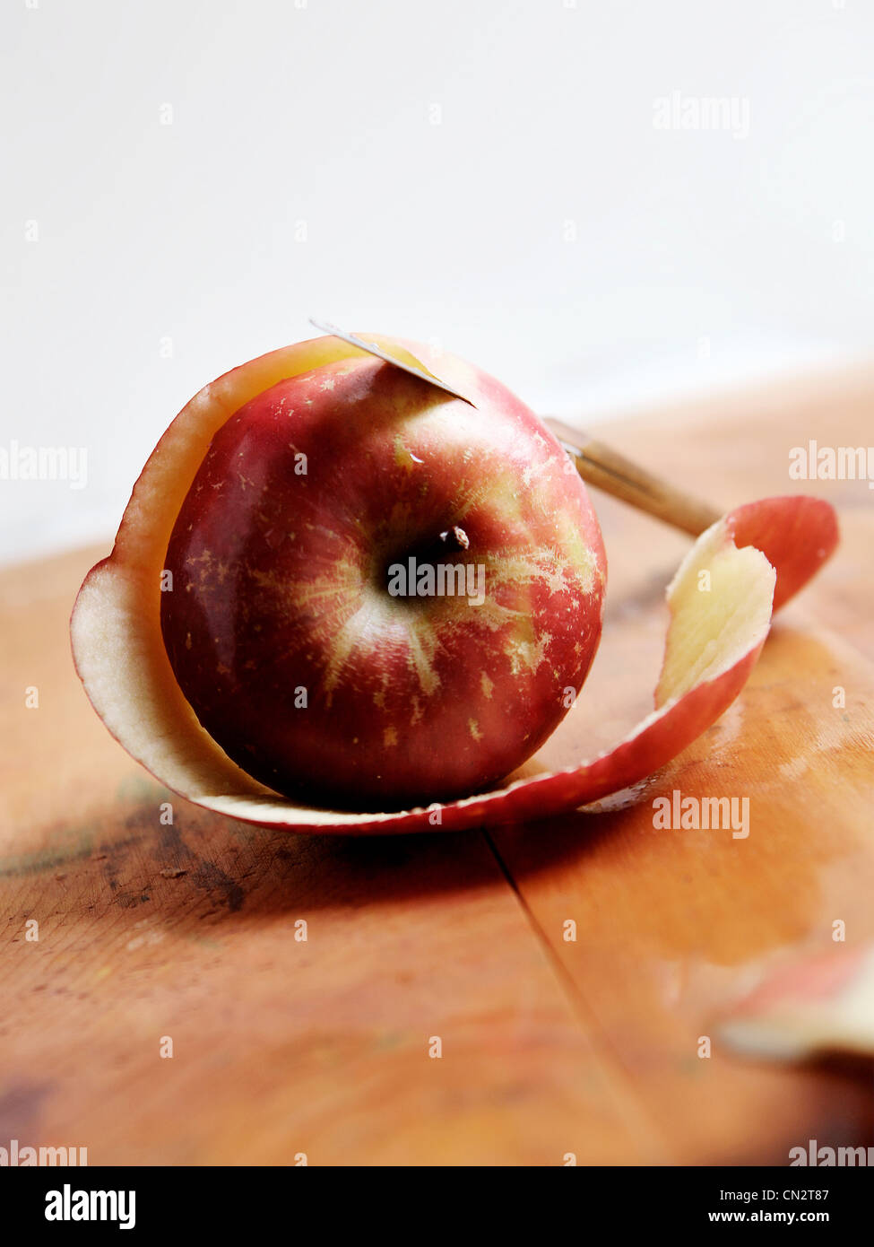 Peeling an apple Stock Photo - Alamy