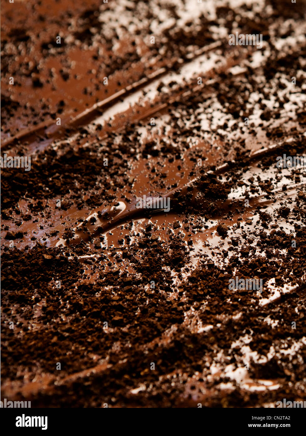Chocolate icing, full frame Stock Photo - Alamy