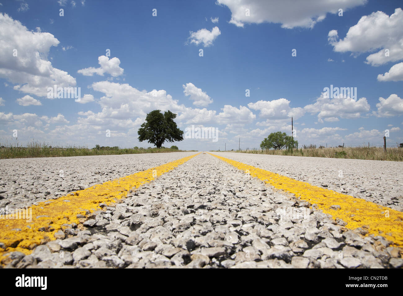Road Through Rural Landscape, Close Up, Texas, USA Stock Photo - Alamy