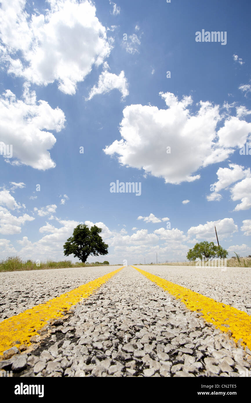 Road Through Rural Landscape, Close Up, Texas, USA Stock Photo - Alamy