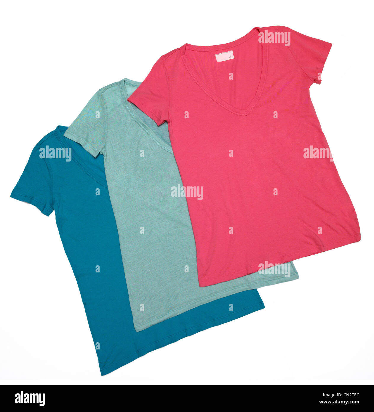 Three Female Tee Shirts Stock Photo - Alamy