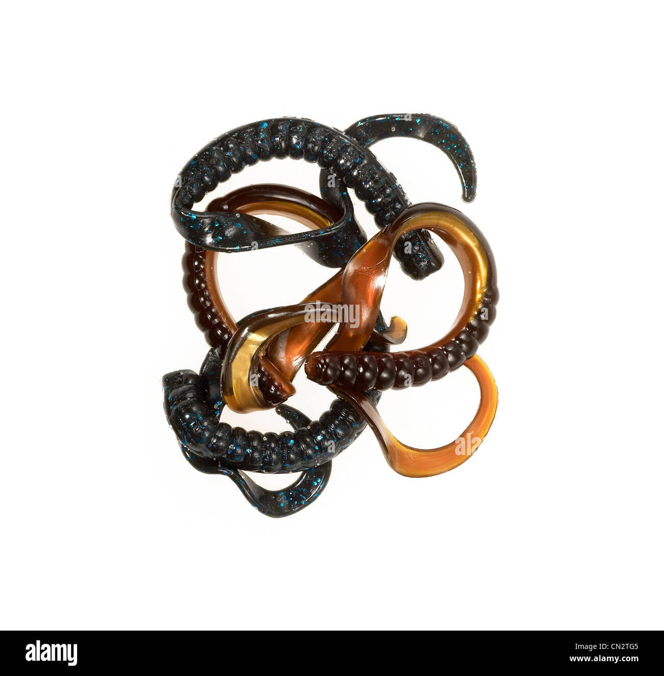 Rubber Fishing Worms Stock Photo - Alamy