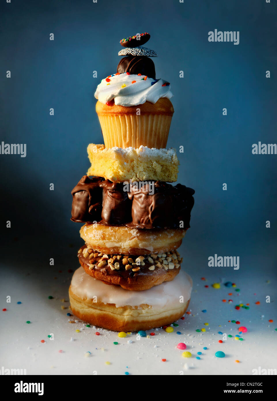Stack of cakes Stock Photo - Alamy