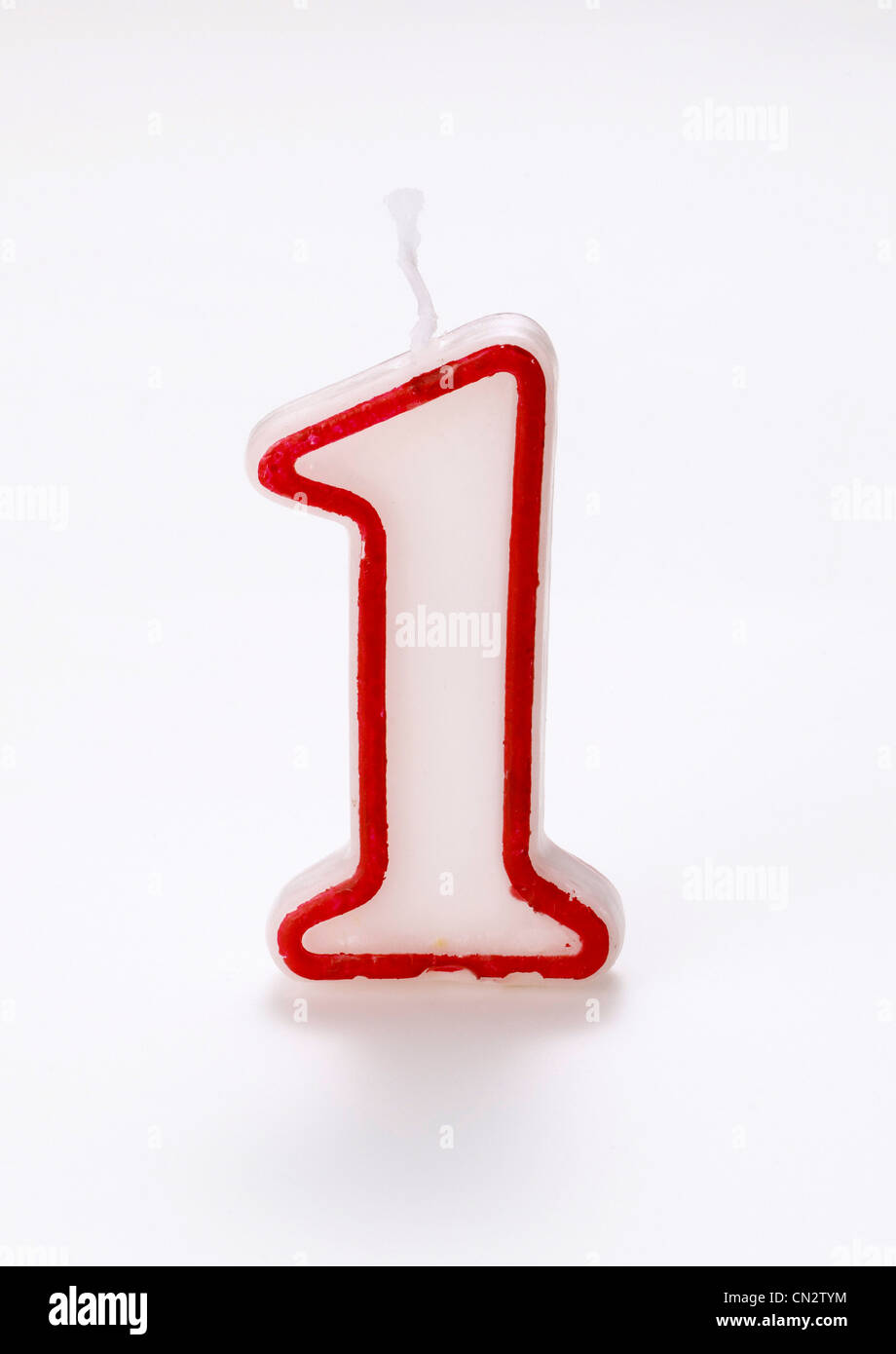 Number One Candle Stock Photo - Alamy