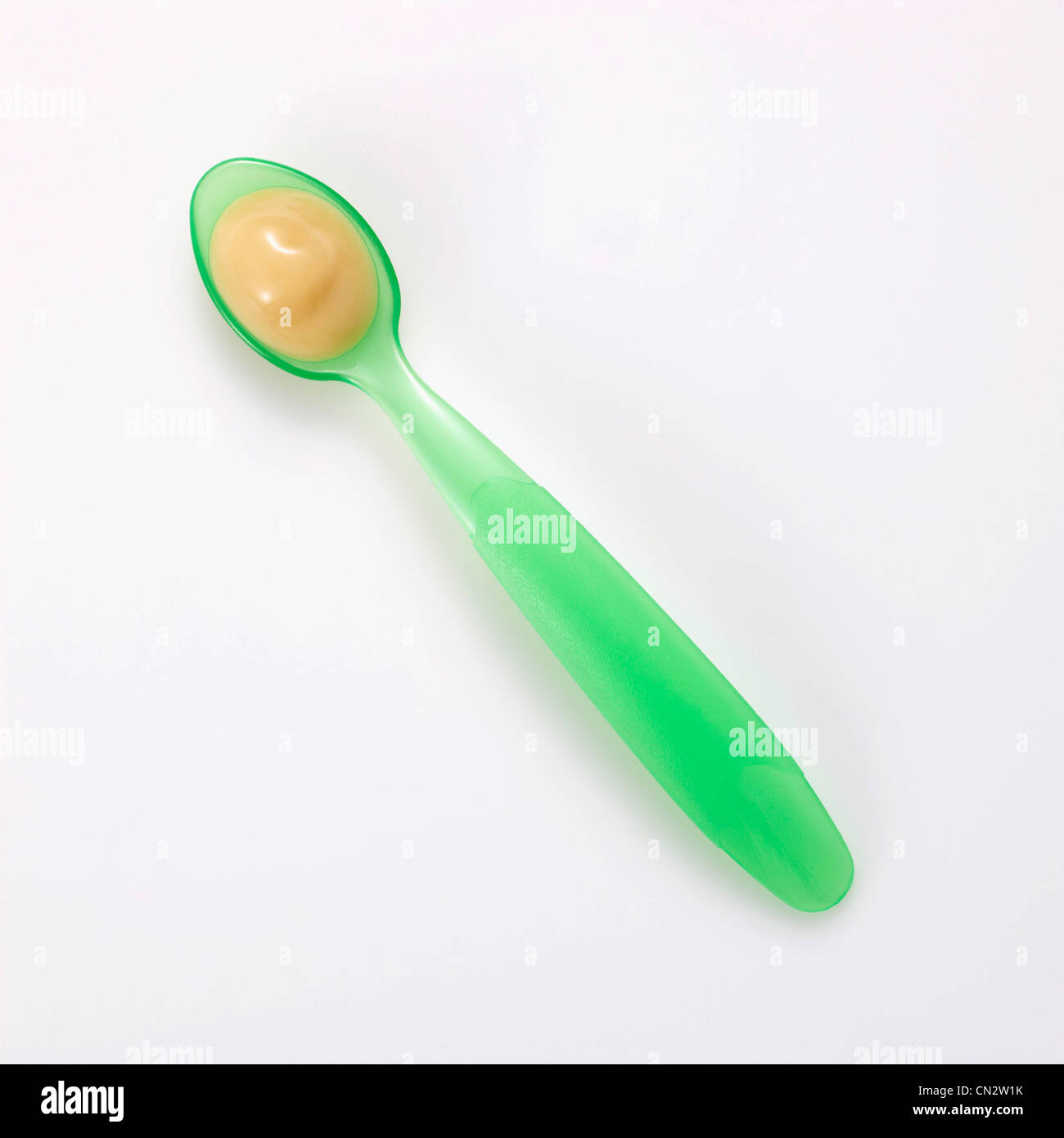 Plastic green spoon hi-res stock photography and images - Alamy