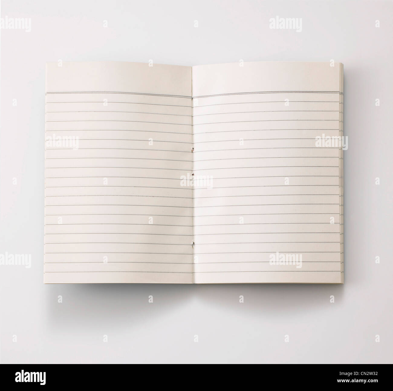 Open Notebook With Lined Pages Stock Photo - Alamy