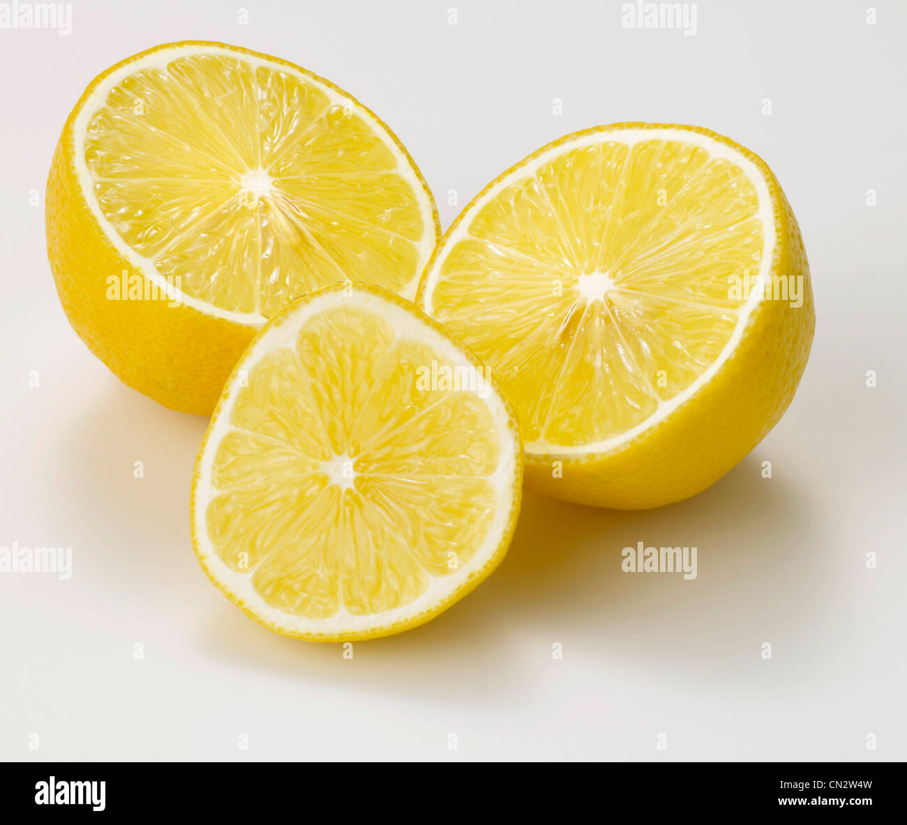 Lemons Cut in Half Stock Photo - Alamy