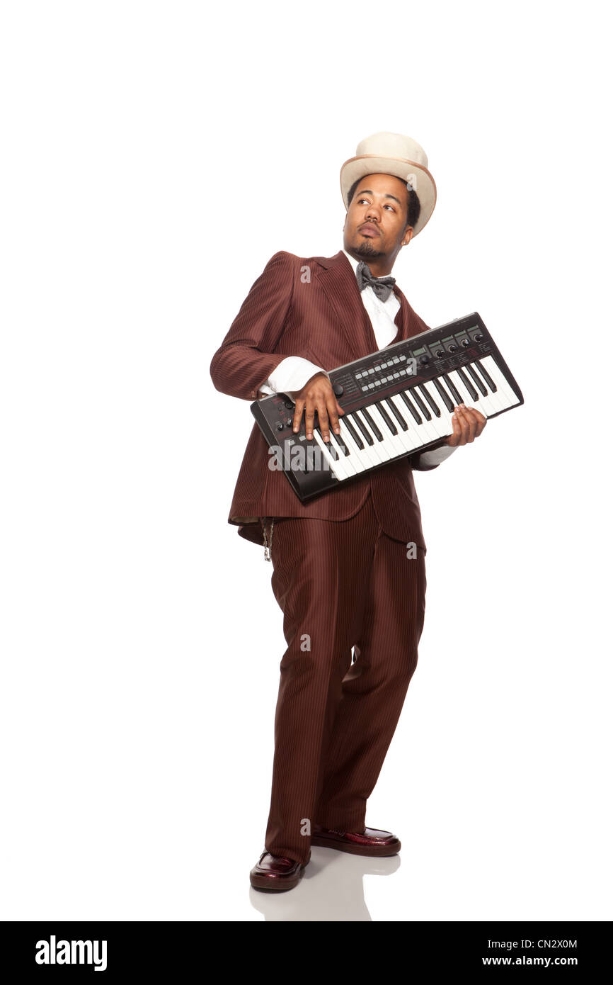 Man playing keyboard Stock Photo - Alamy