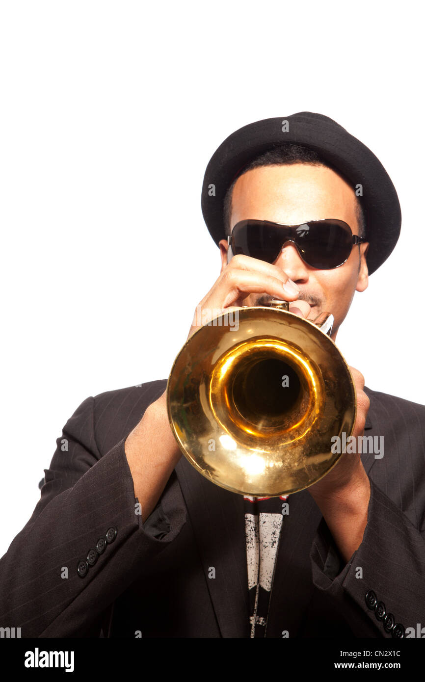 Man playing trumpet hi-res stock photography and images - Alamy