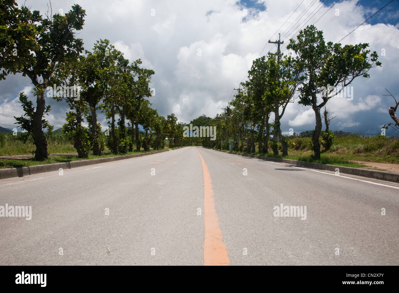 Empty road, Ishigaki Island, Okinawa, Japan Stock Photo - Alamy