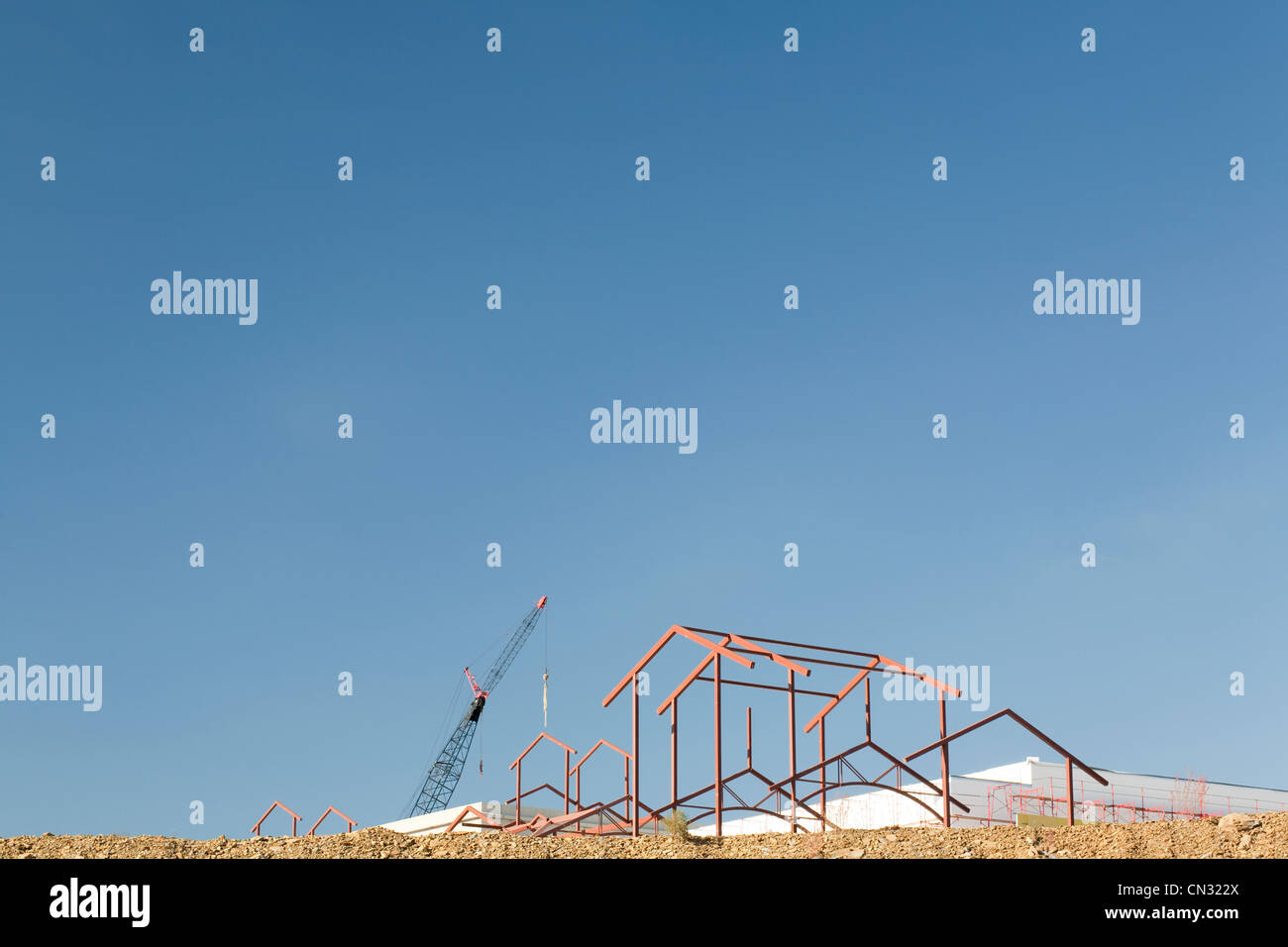 Construction of new store Stock Photo - Alamy
