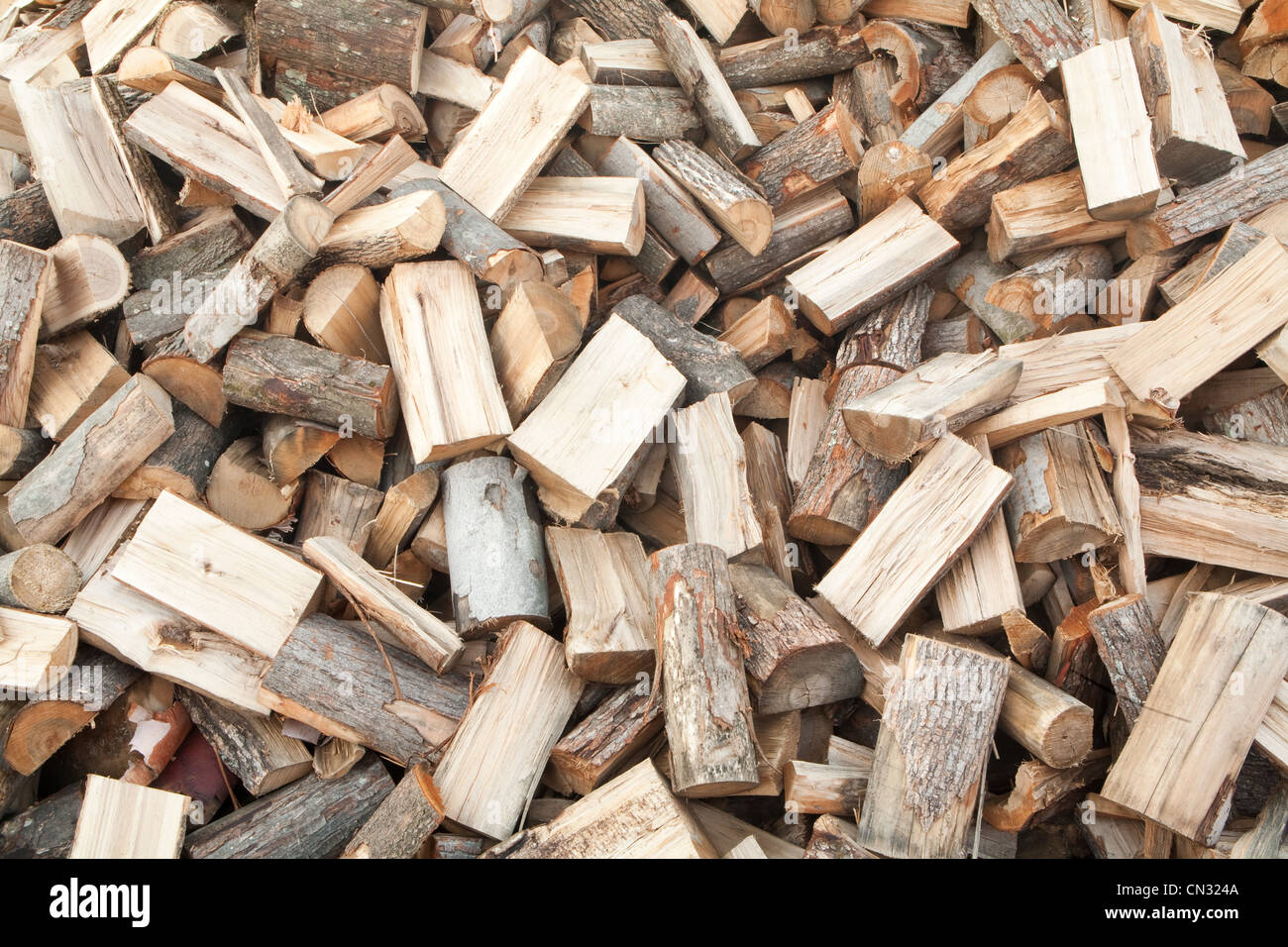 Pile of chopped wood Stock Photo - Alamy