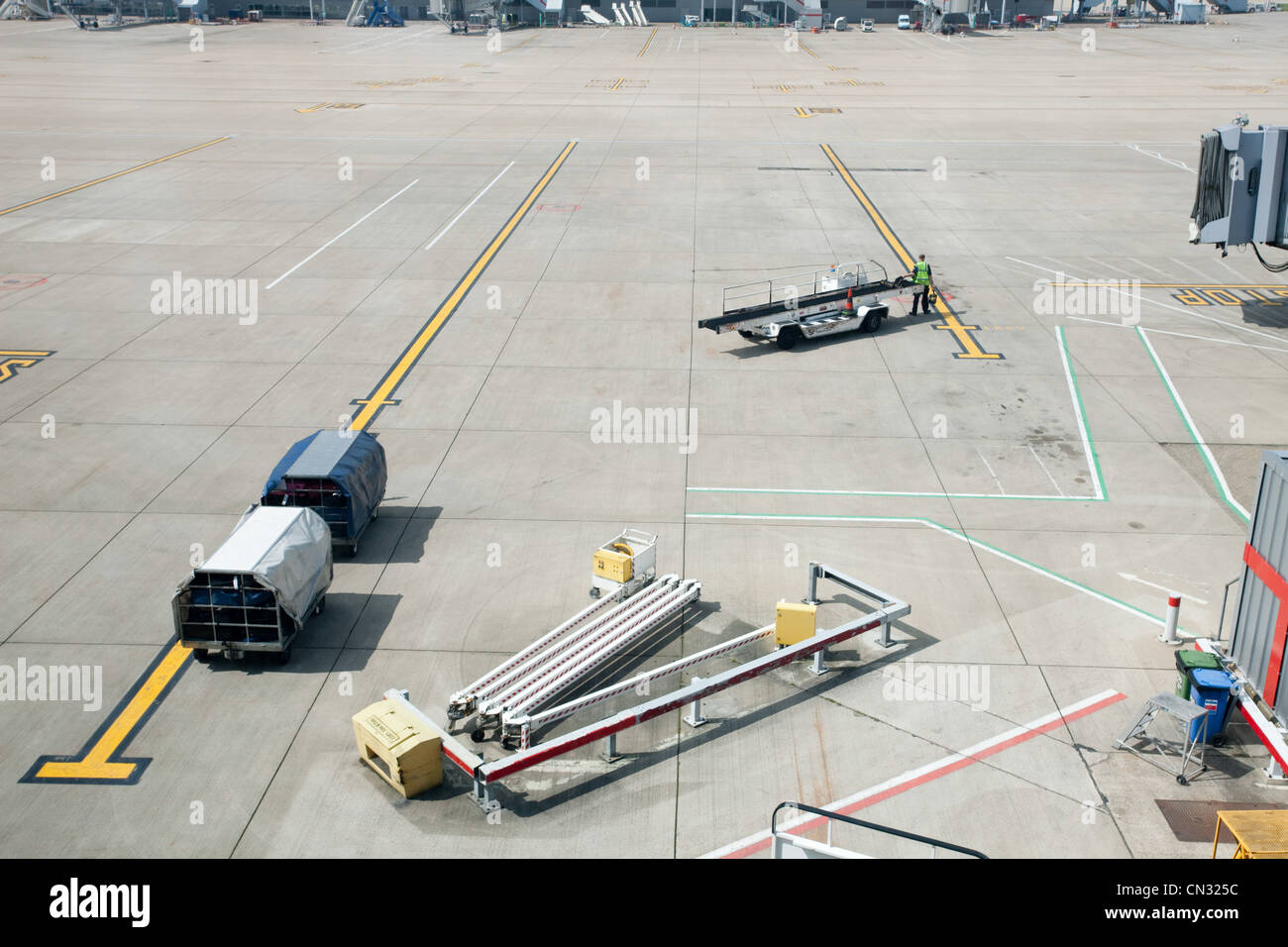 Airport runway, high angle Stock Photo - Alamy