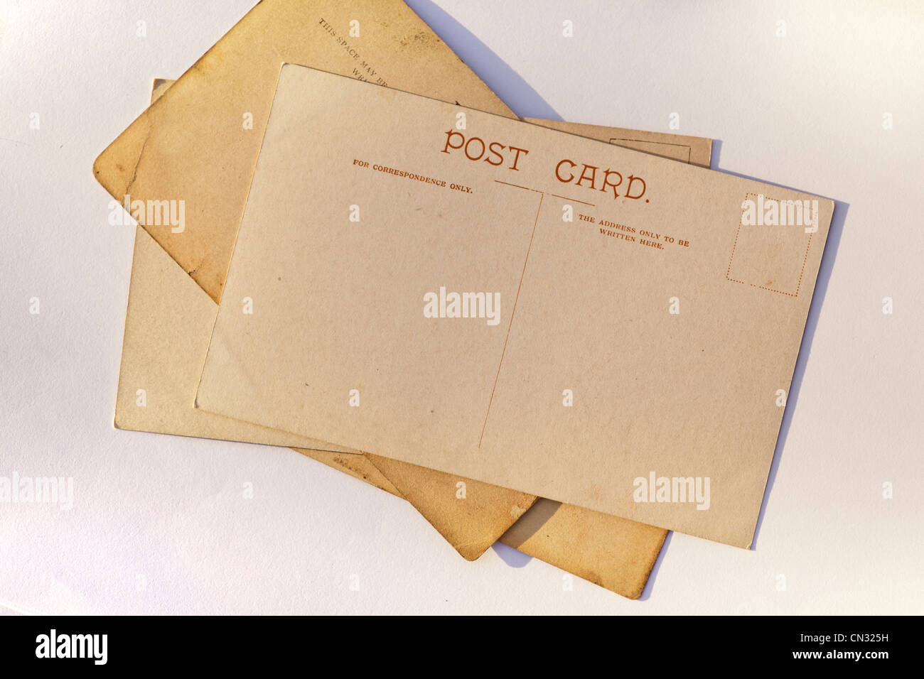 Vintage postcard backs Stock Photo - Alamy