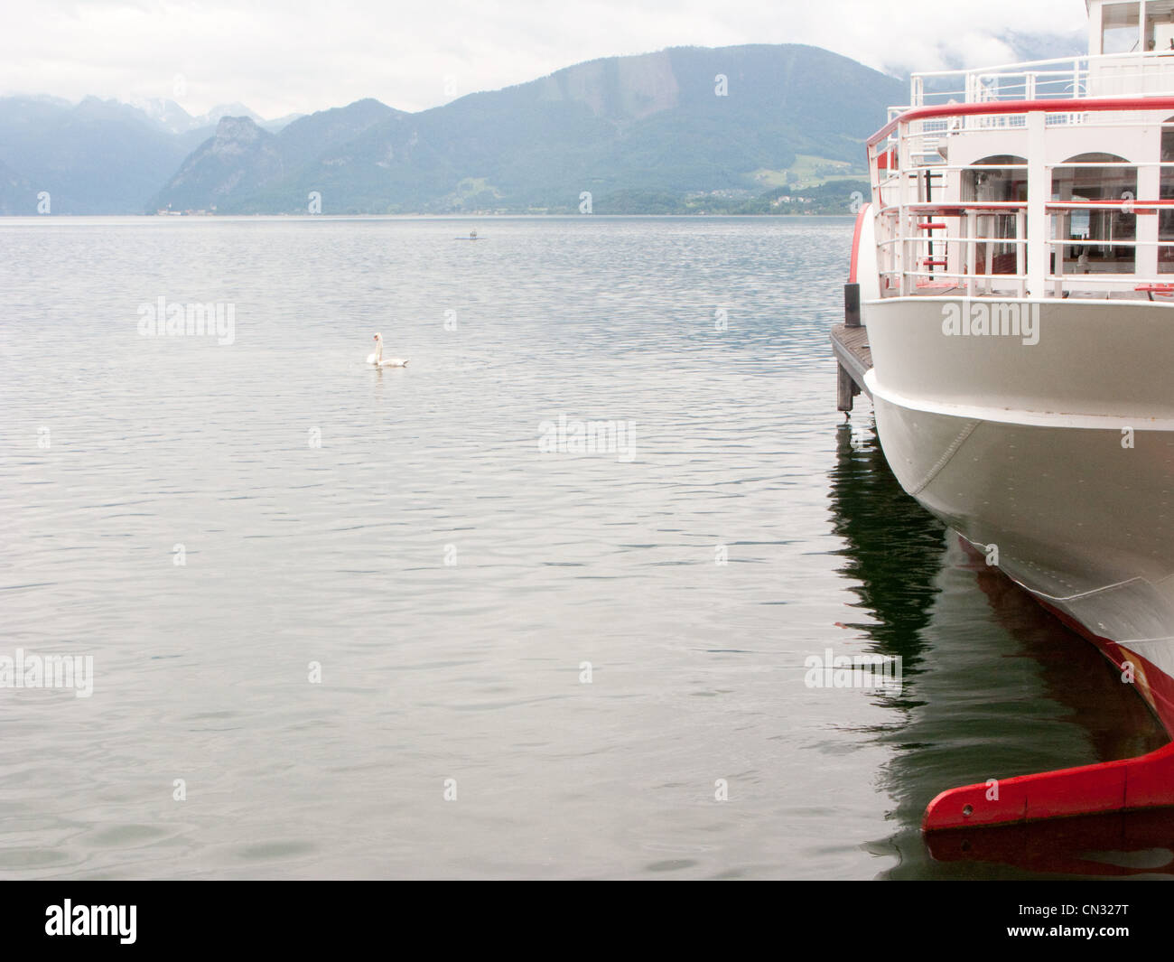 Ferry on water Stock Photo - Alamy