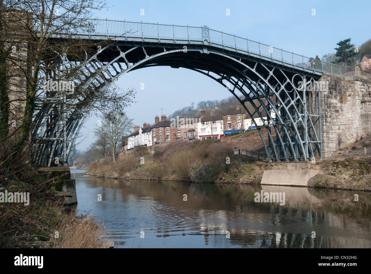 Ironbridge Gorge in the historic town of Ironbridge in Shropshire Stock ...