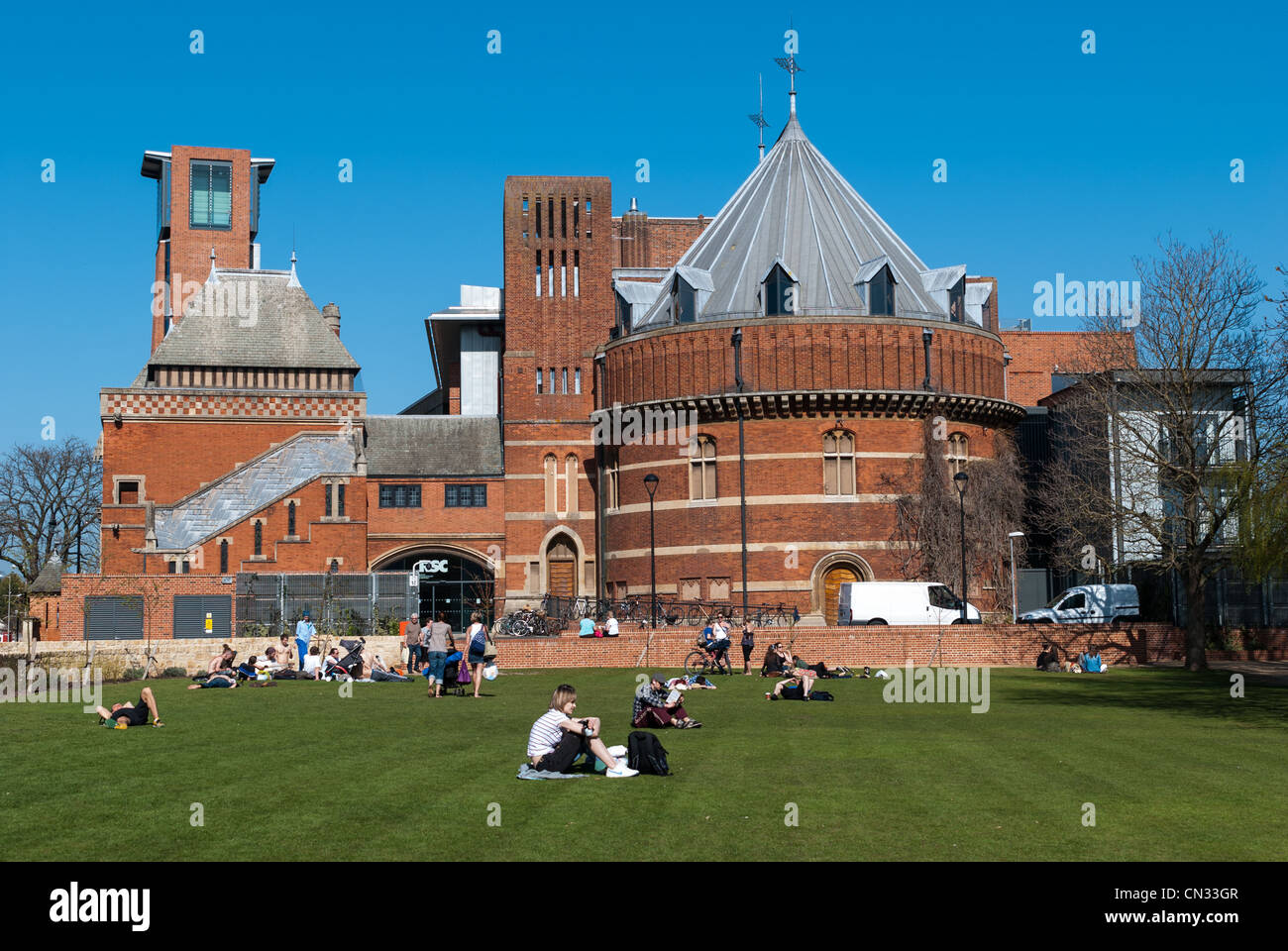 Side view of the Royal Shakespeare theatre in Stratford upon Avon Stock ...