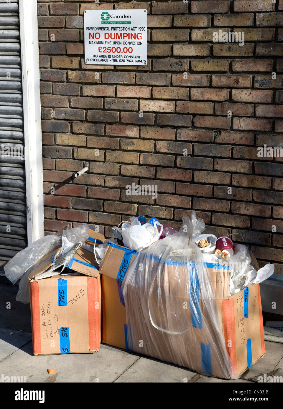 Dumped rubbish in London Stock Photo - Alamy