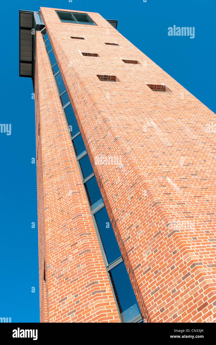 Red brick tower formng part of the new Royal Shakespeare Theatre in ...