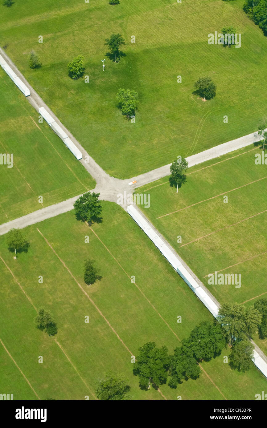 Aerial view of fields, Indiana, USA Stock Photo - Alamy