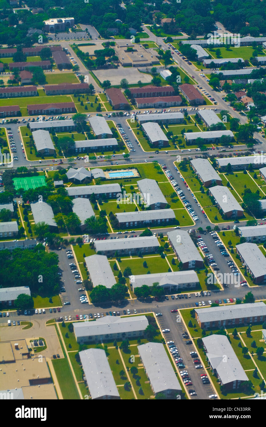 Aerial suburban housing chicago hi-res stock photography and images - Alamy