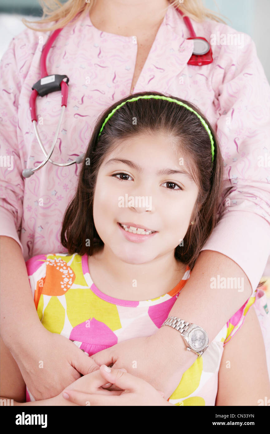 nice doctor with little girl Stock Photo - Alamy