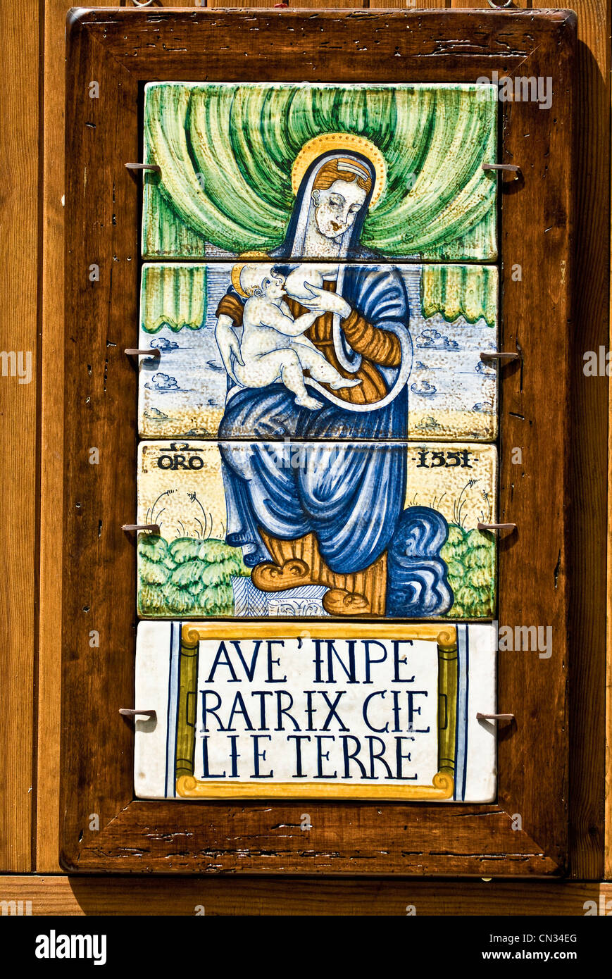 Italy Abruzzo Province of Teramo Castelli painting ceramic Stock Photo ...