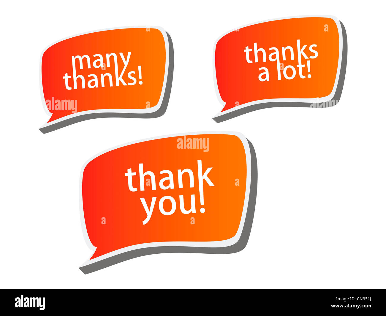 Thank you - grateful color bubbles design Stock Photo - Alamy