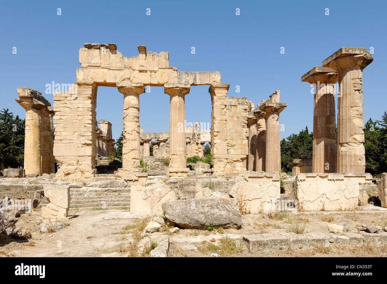Cyrene. Libya. Image of the front of Temple of Zeus which like most ...