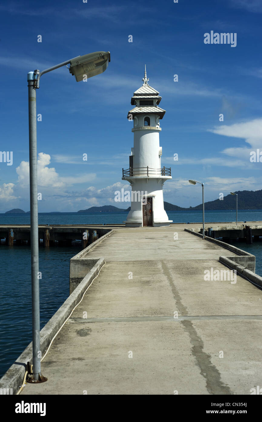 Beautiful lighthouse on Koh Chang island, Thailand Stock Photo - Alamy