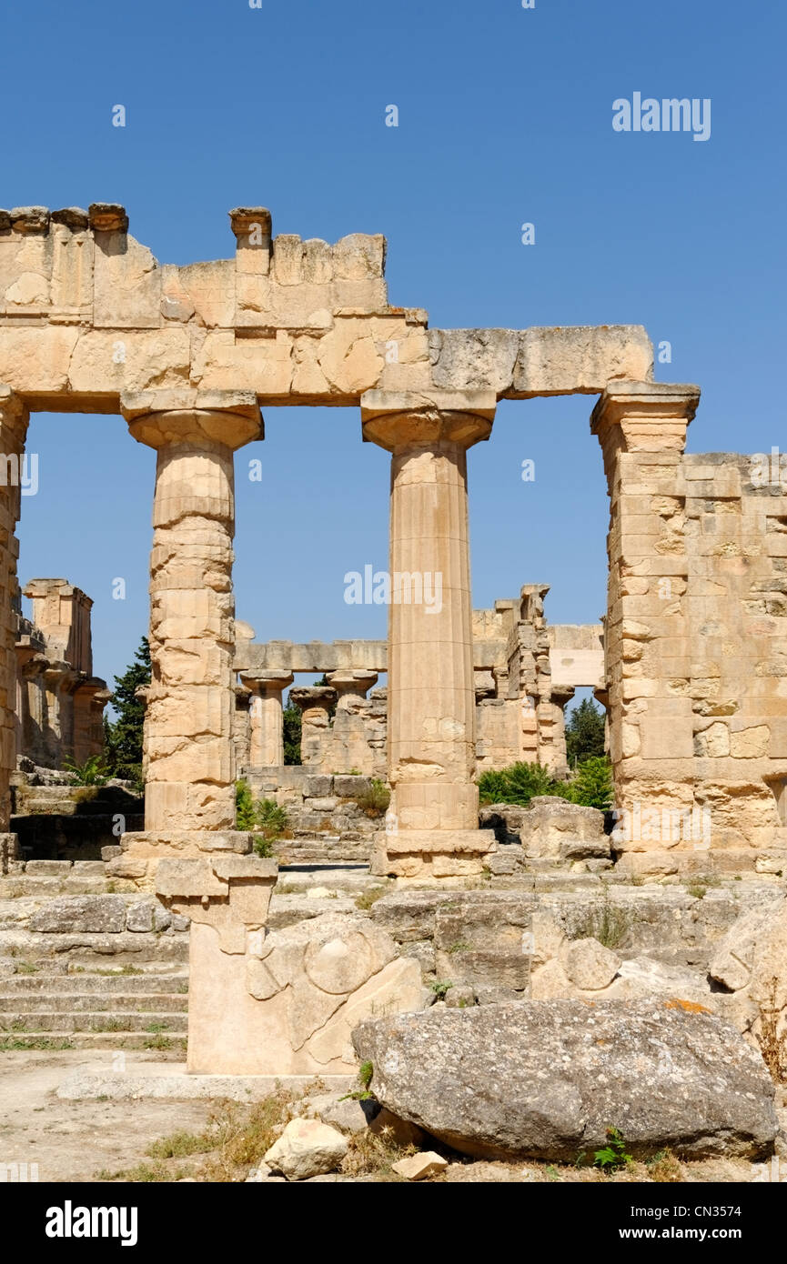 Cyrene. Libya. View of the front of Temple of Zeus which like most ...