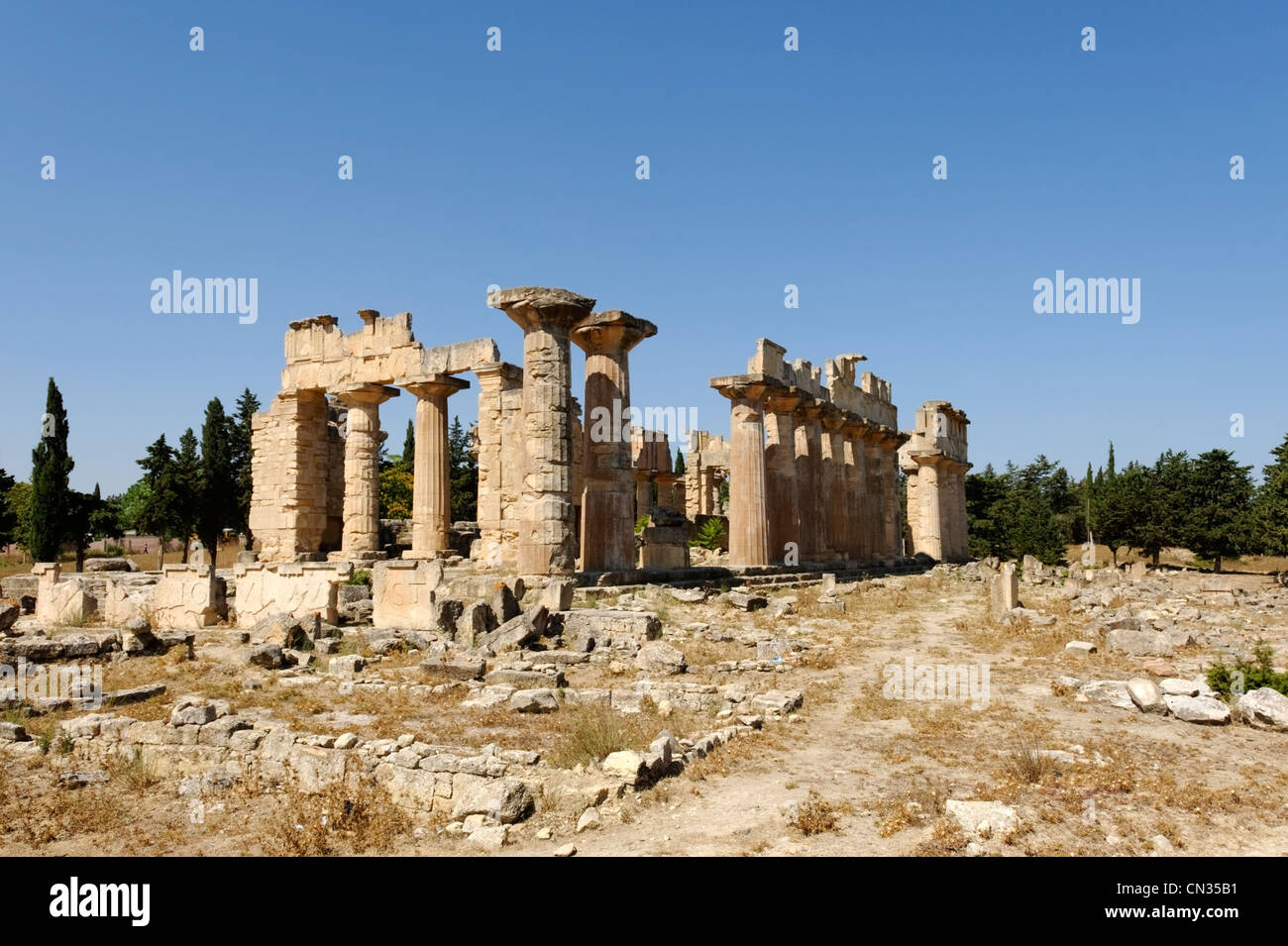 View of the front and North side of the Temple of Zeus which like most ...