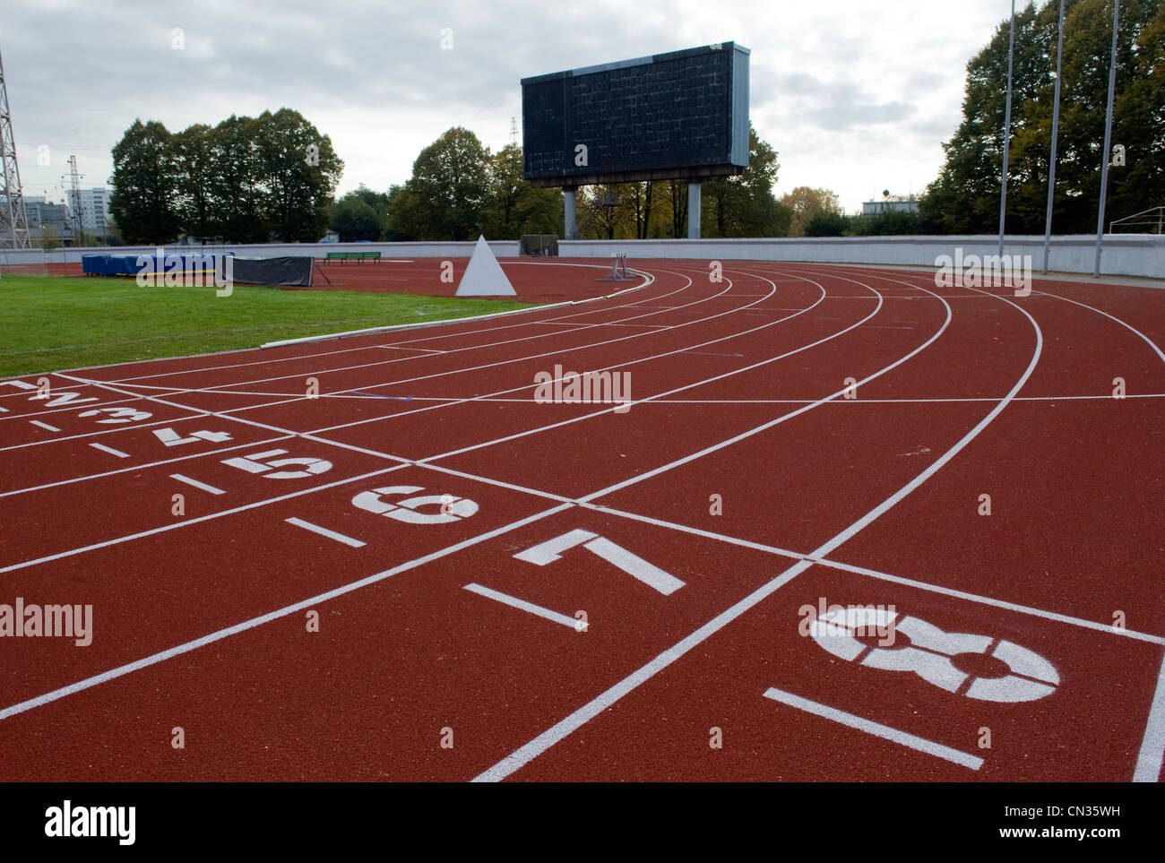 Stadium running tracks Stock Photo - Alamy