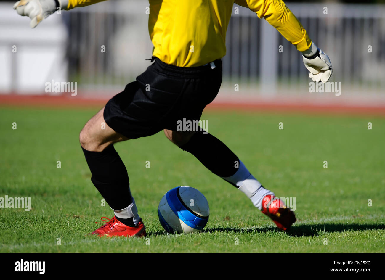 soccer,football, player, goalkeeper with a ball Stock Photo - Alamy