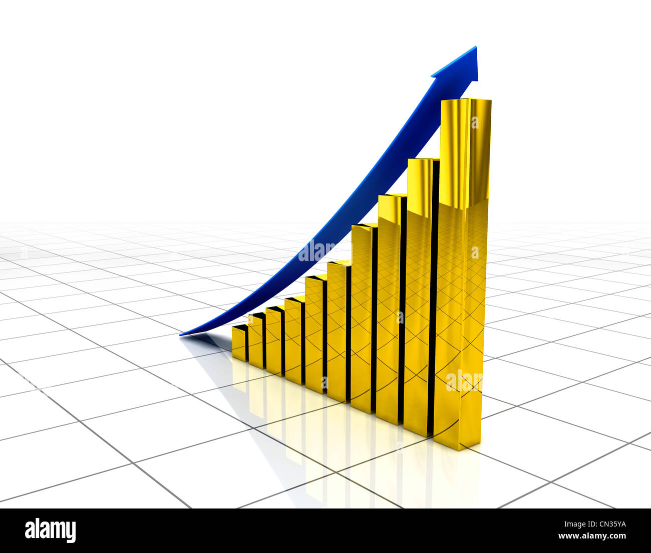 Commercial growth concept graph Stock Photo - Alamy