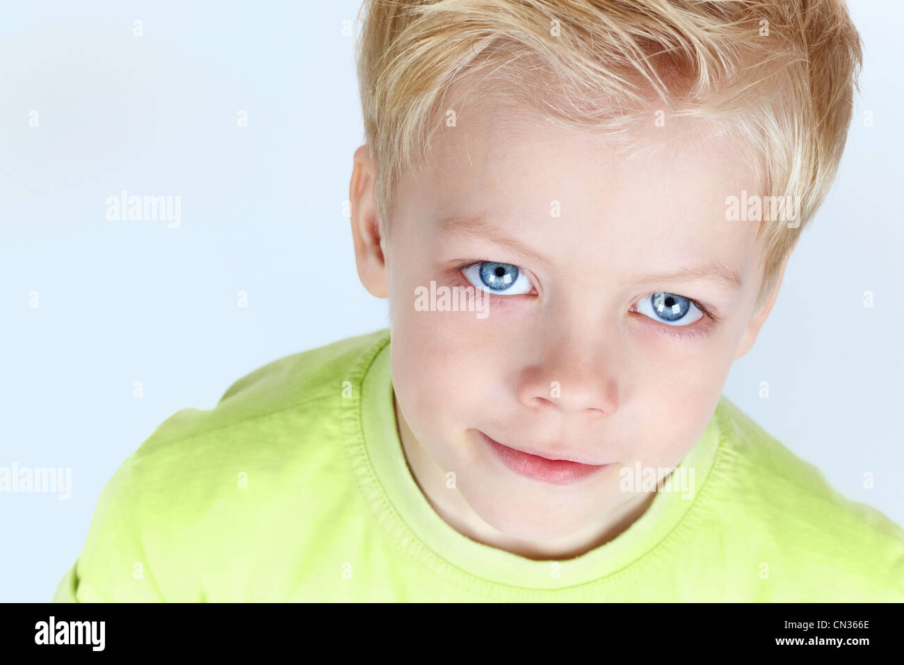 Close-up portrait of a charming blue-eyed boy Stock Photo - Alamy