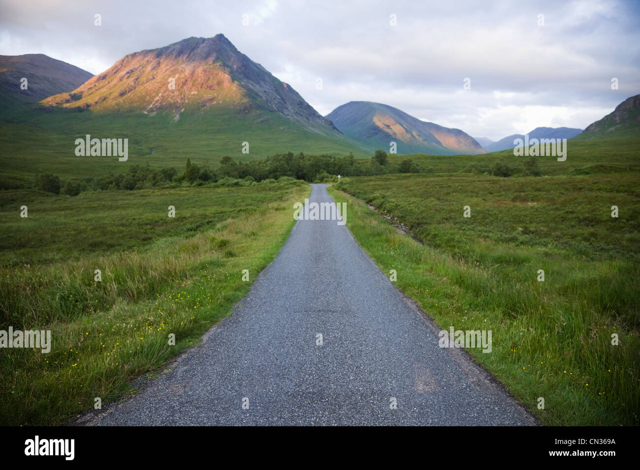 Scotland, Highland Region, Empty Road in Glen Coe Stock Photo - Alamy