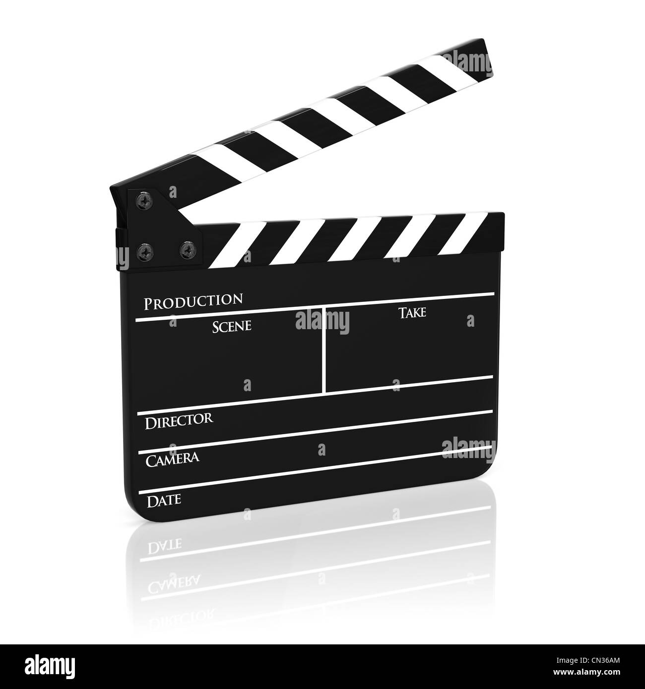 Clapboard (clapperboard) isolated Stock Photo - Alamy